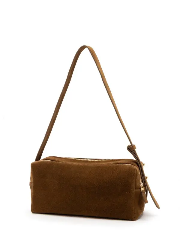 ELLEME Trousse Suede - Tabacco