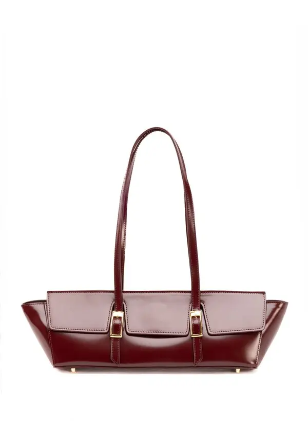 ELLEME Le Bateau Patent Leather Shoulder Bag - Wine