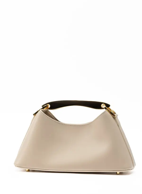 ELLEME Mini Boomerang Leather Handbag - Sesame