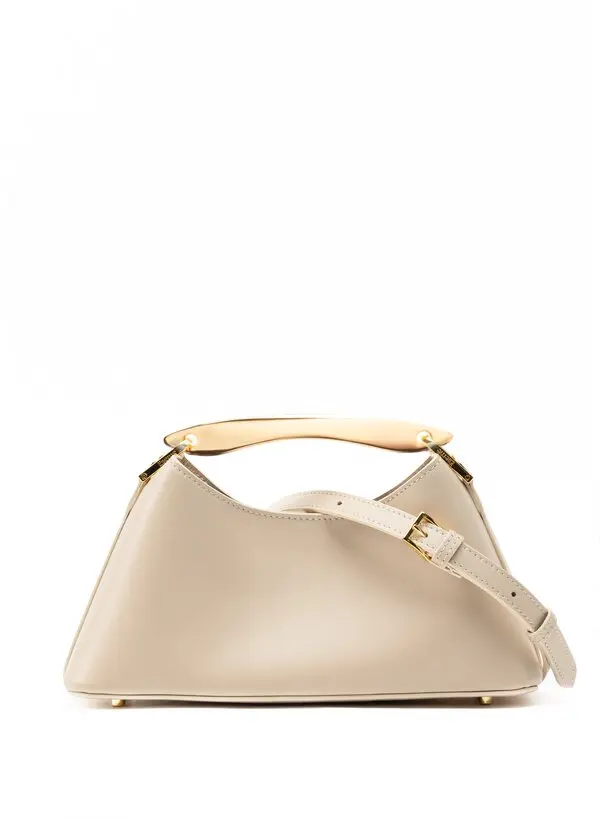 ELLEME Mini Boomerang Leather Handbag - Sesame
