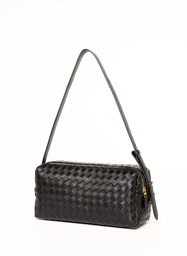 ELLEME Trousse Woven Leather Bag - Black