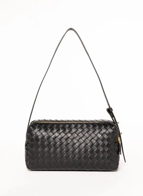ELLEME Trousse Woven Leather Bag - Black