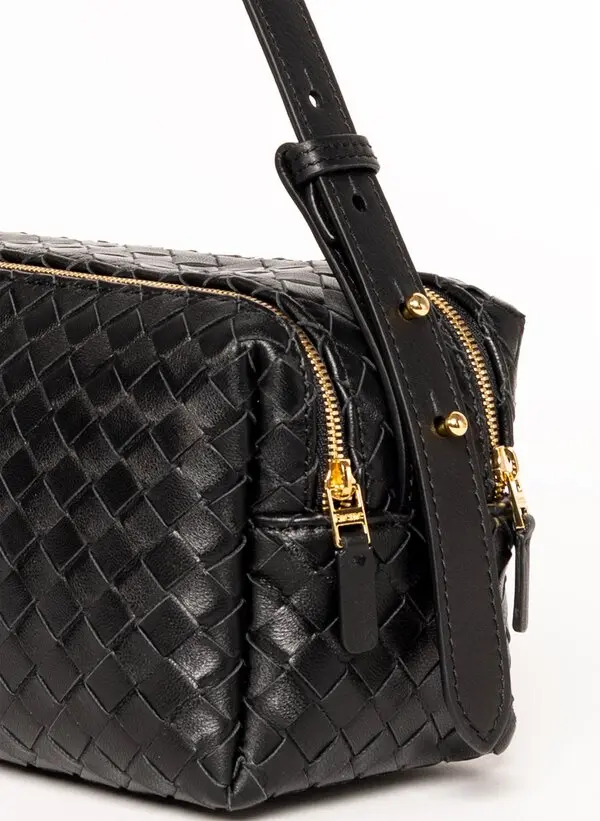 ELLEME Trousse Woven Leather Bag - Black