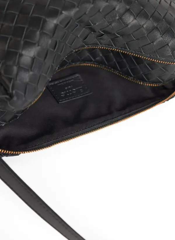 ELLEME Trousse Woven Leather Bag - Black