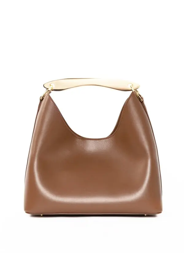 ELLEME Boomerang Large Leather Handbag - Cognac
