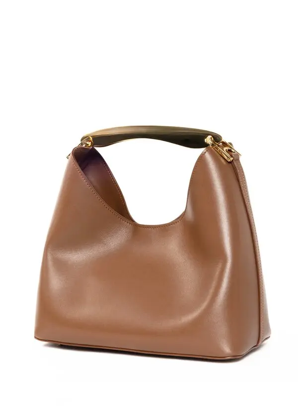 ELLEME Boomerang Large Leather Handbag - Cognac