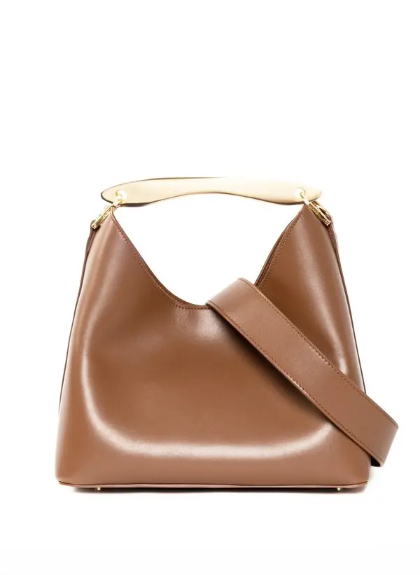 ELLEME Boomerang Large Leather Handbag - Cognac