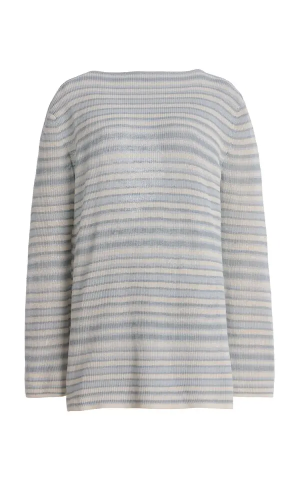 ELCE Aura Striped Linen Mini Dress - Blue