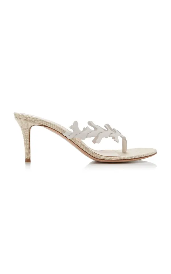 GIANVITO ROSSI Ocean Leather Thong Sandals - White