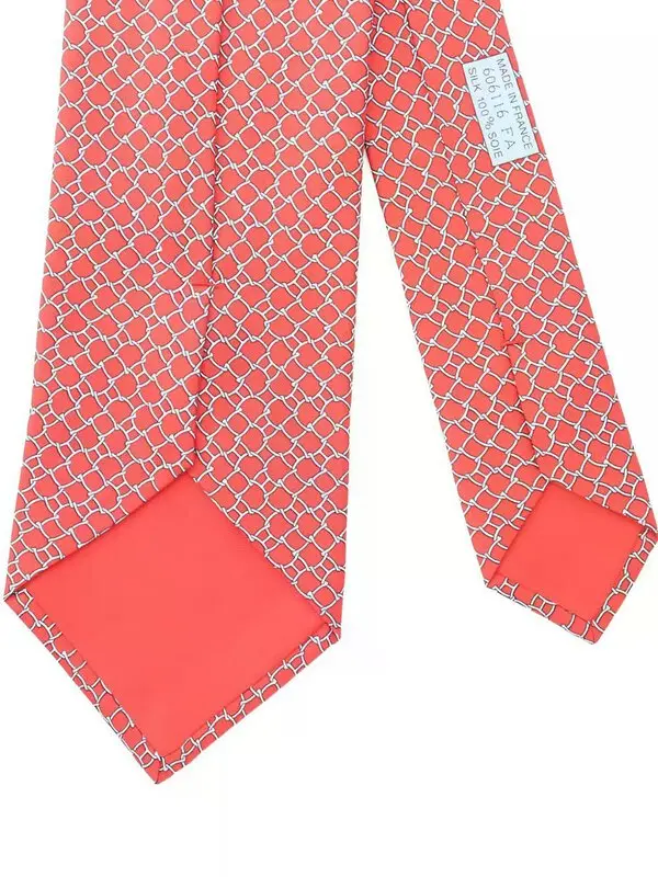 Hermès 2010s Patterned Silk Tie