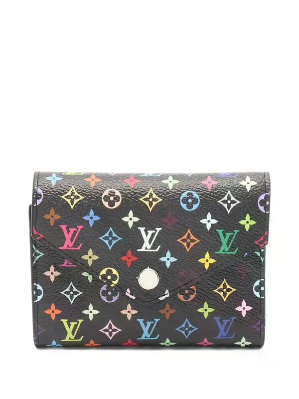 LOUIS VUITTON X Murakami 2021 Portefeuille Victorine Monogram Trifold Wallet - Black