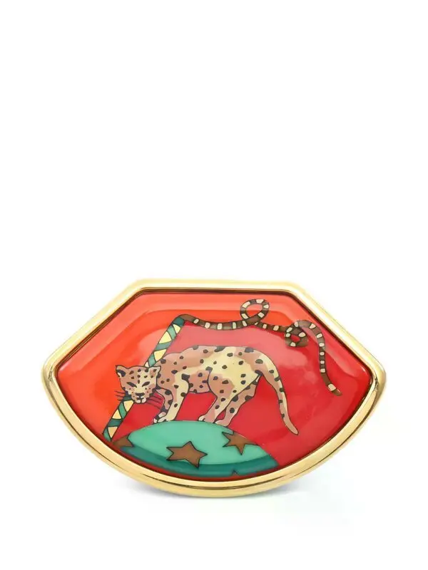 Hermès 2010s Graphic-print Brooch