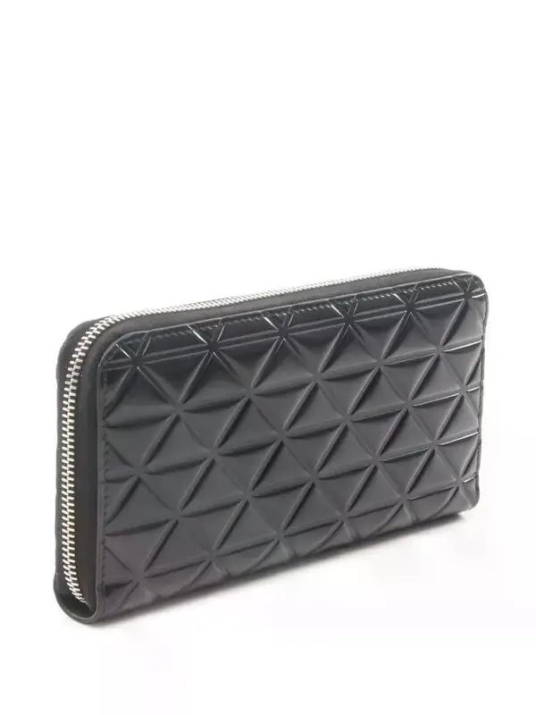 Prada Spazzolato Tria Round-zip Leather Wallet