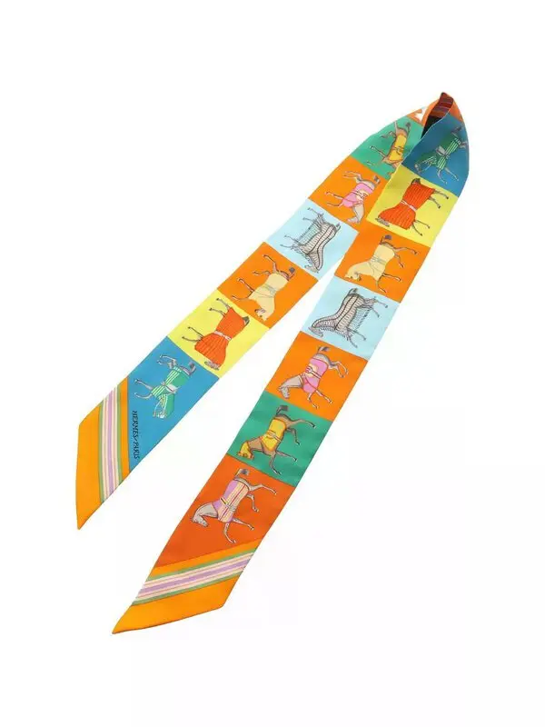 Hermès 2010s Silk Ribbon Scarf - Orange