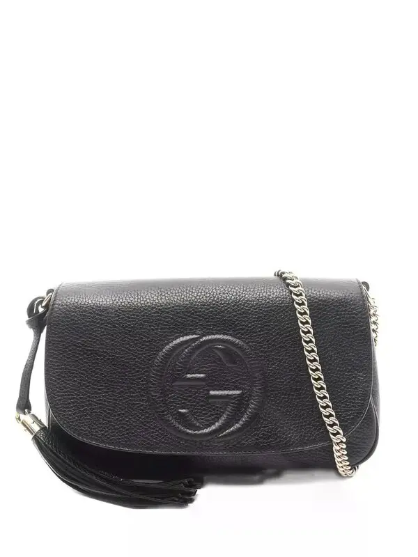 Gucci Interlocking G Chain Leather Shoulder Bag