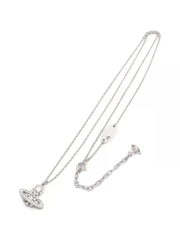 VIVIENNE WESTWOOD 2020 Orb Rhinestone Necklace - Silver
