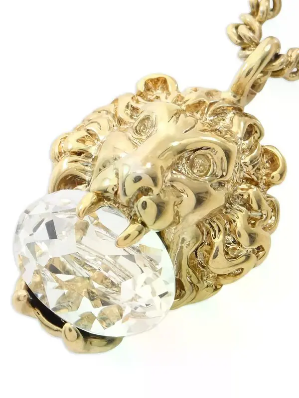 Gucci Lion Crystal Chain Necklace