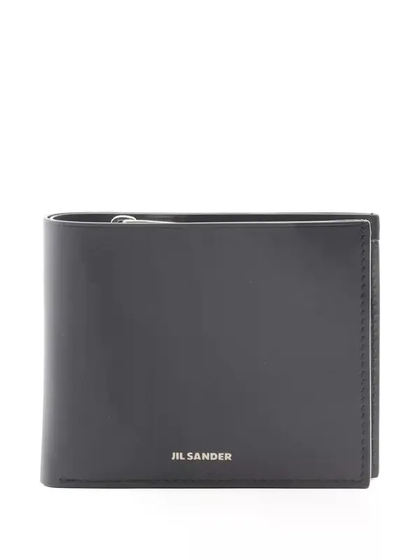 JIL SANDER 2020s Zip Pocket Leather Wallet - Black