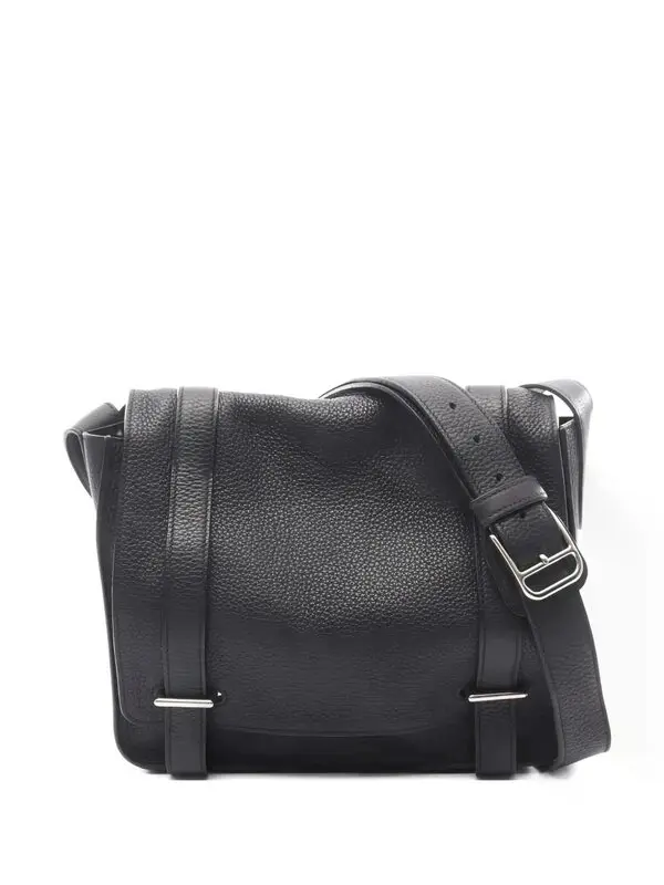 Hermès 2014 27 Clemence Leather Cross Body Bag - Black