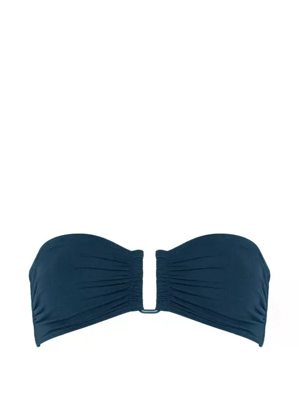 ERES Ruched Bandeau Bikini Top - Blue