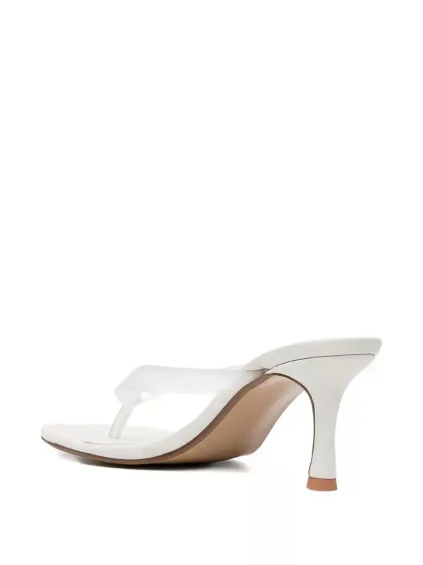 Senso 75mm Flower Heeled Sandals - White