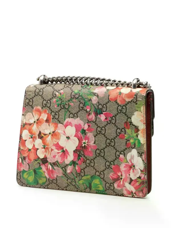 Gucci 2016-2025 Small Gg Supreme Blooms Dionysus Crossbody Bag - Brown