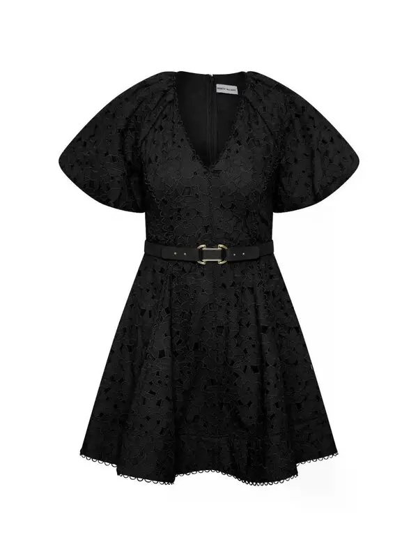 Rebecca Vallance Wilda Puff Sleeve Mini Dress - Black