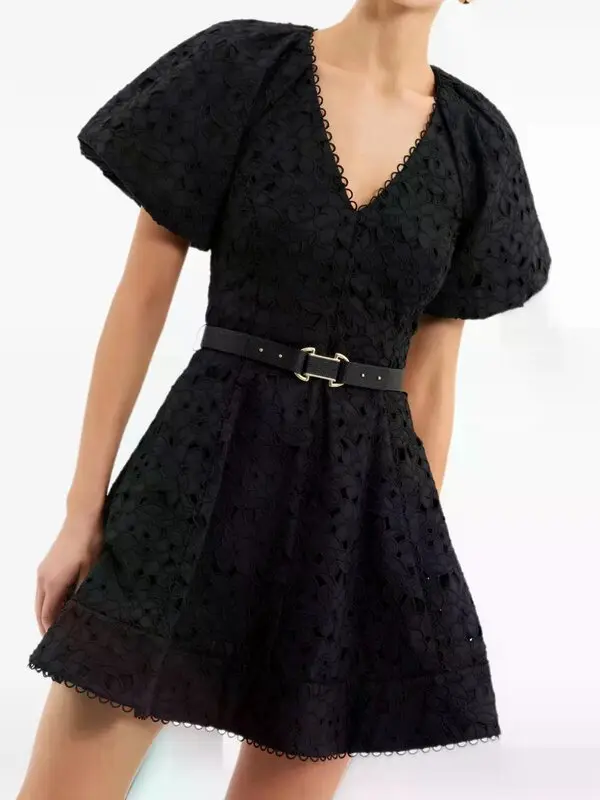 Rebecca Vallance Wilda Puff Sleeve Mini Dress