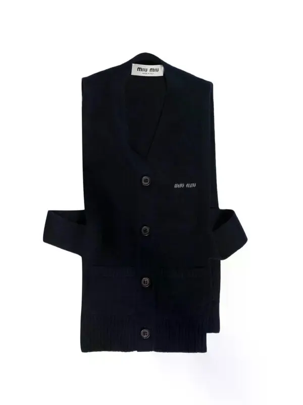Miu Miu Logo-embroidered Cashmere Sweater