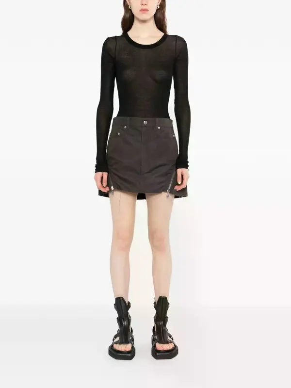 Rick Owens Bolan Banana Mini Skirt - Brown