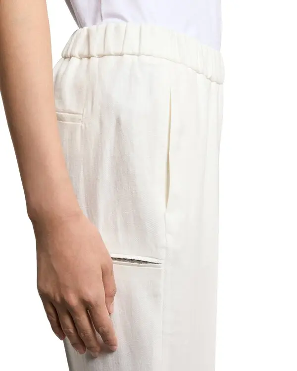 Peserico Pull-on Linen & Wool Pants