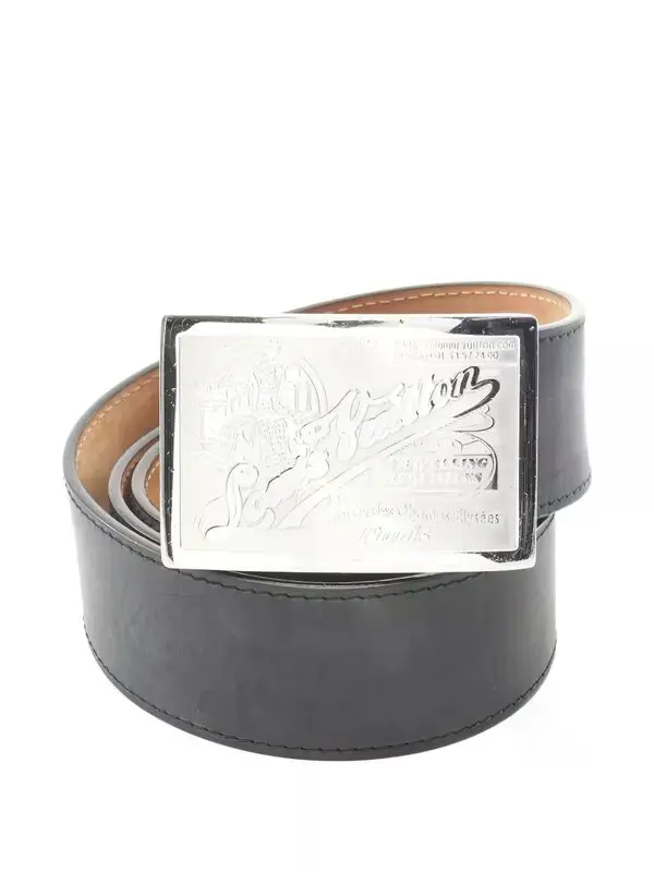 LOUIS VUITTON 2007 Leather Belt - Black