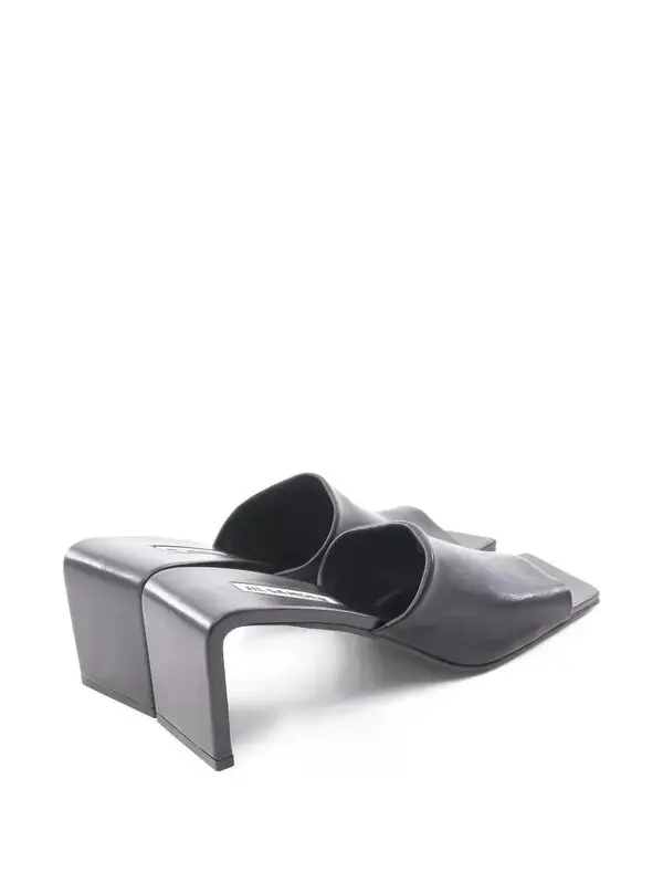 JIL SANDER Sculpted Heel Leather Sandals
