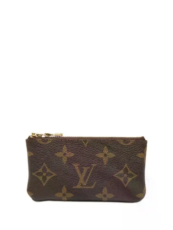 LOUIS VUITTON 1993 Monogram Pochette Cles Coin Pouch - Brown