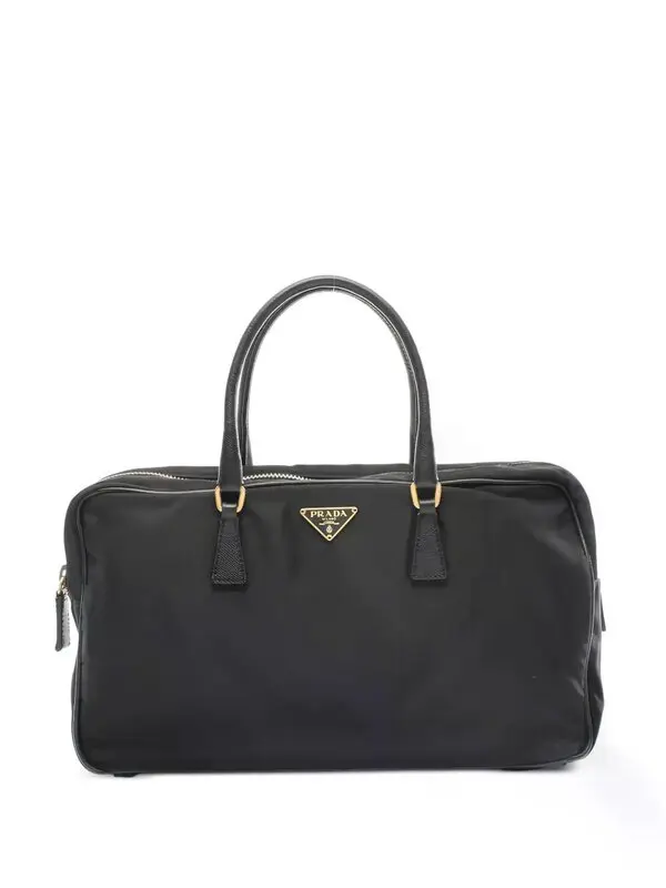Prada 2000s Logo-plaque Tote Bag