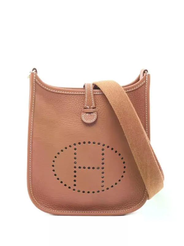 Hermès 2025 Perforated Leather Shoulder Bag - Brown