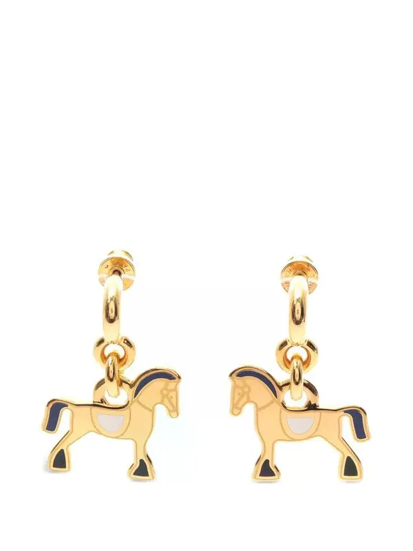Hermès Cheval Parade Drop Earrings - Gold