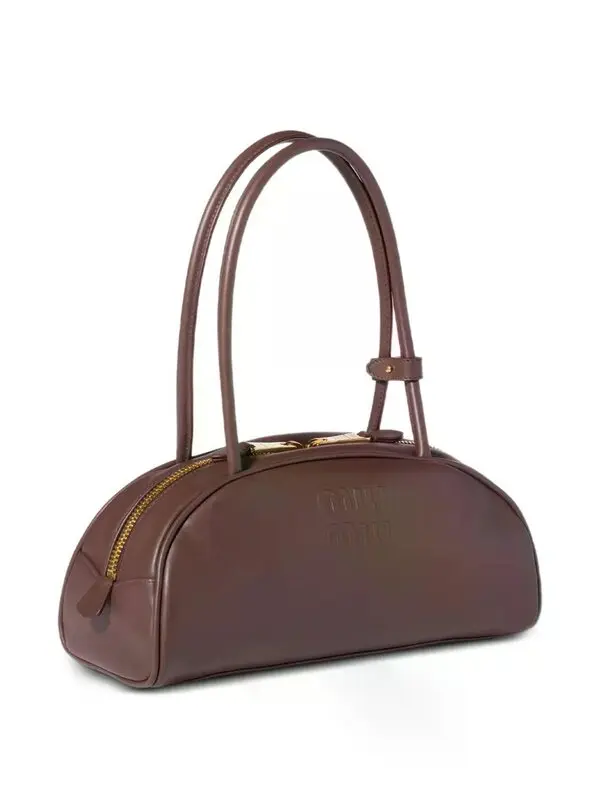 Miu Miu Beau Leather Tote Bag - Brown