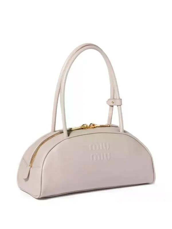 Miu Miu Beau Leather Shoulder Bag - Grey