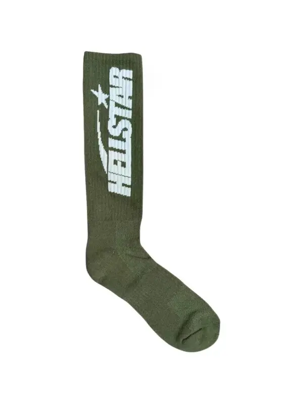 HELLSTAR Logo Crew Socks - Green