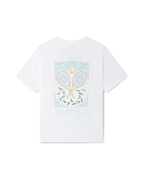 Casablanca Tennis Pastelle Short Sleeve T-shirt - Multicolor