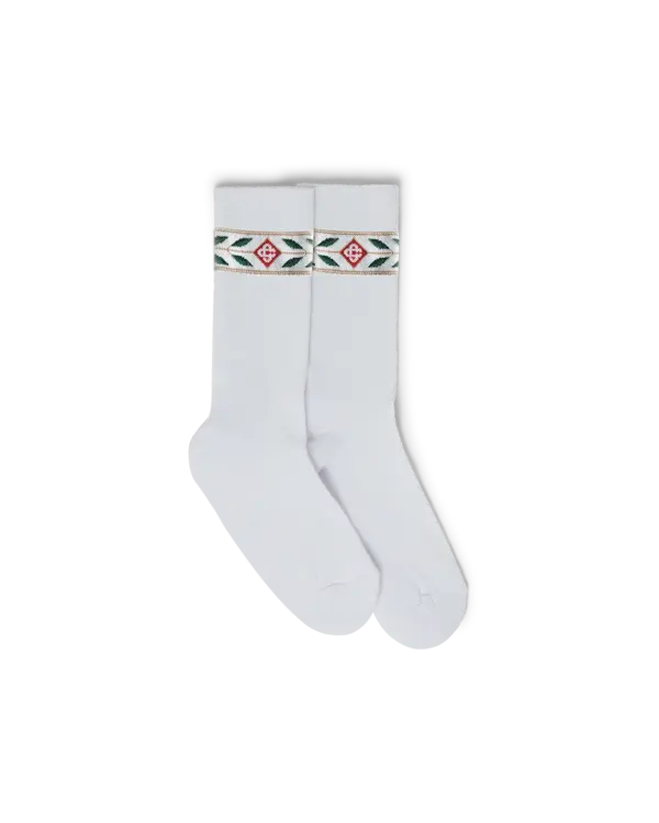 Casablanca Laurel Sport Socks - White