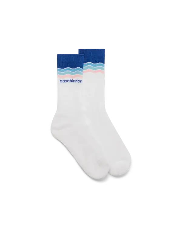 Casablanca Wave Socks - Blue