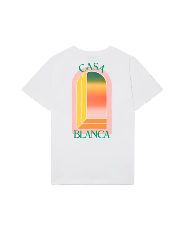 Casablanca Gradient L'arche Short Sleeve T-shirt - Pink
