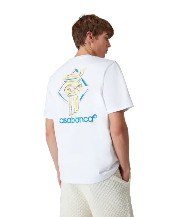 Casablanca Diamond Column Short Sleeve T-shirt