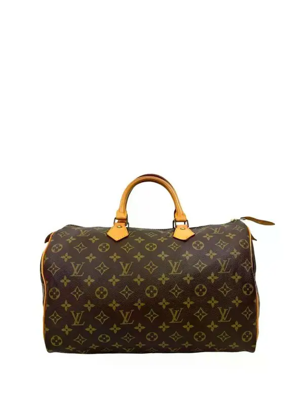 LOUIS VUITTON 1984 Monogram Speedy 35 Boston Bag - Brown