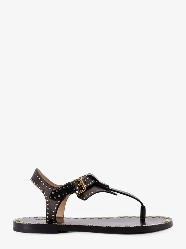 Isabel Marant Étoile Joonya Low Leather Sandals - Black