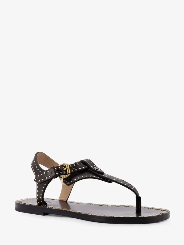 Isabel Marant Étoile Joonya Low Leather Sandals - Black