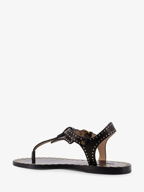 Isabel Marant Étoile Joonya Low Leather Sandals - Black