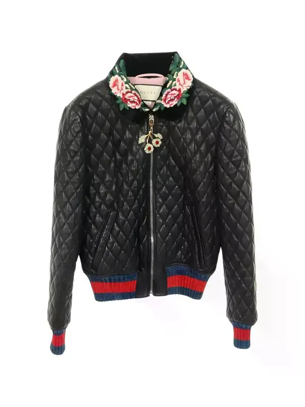 Gucci 2000s Quilted Bomber Jacket